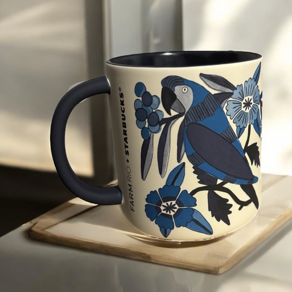 Starbucks | Dining | Nib Starbucks Farm Rio Blue Parrot Mug | Poshmark